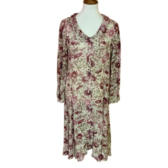 Authentic Original Vintage Style | Dresses | Vtg 6s Floral Boheme Knee ...
